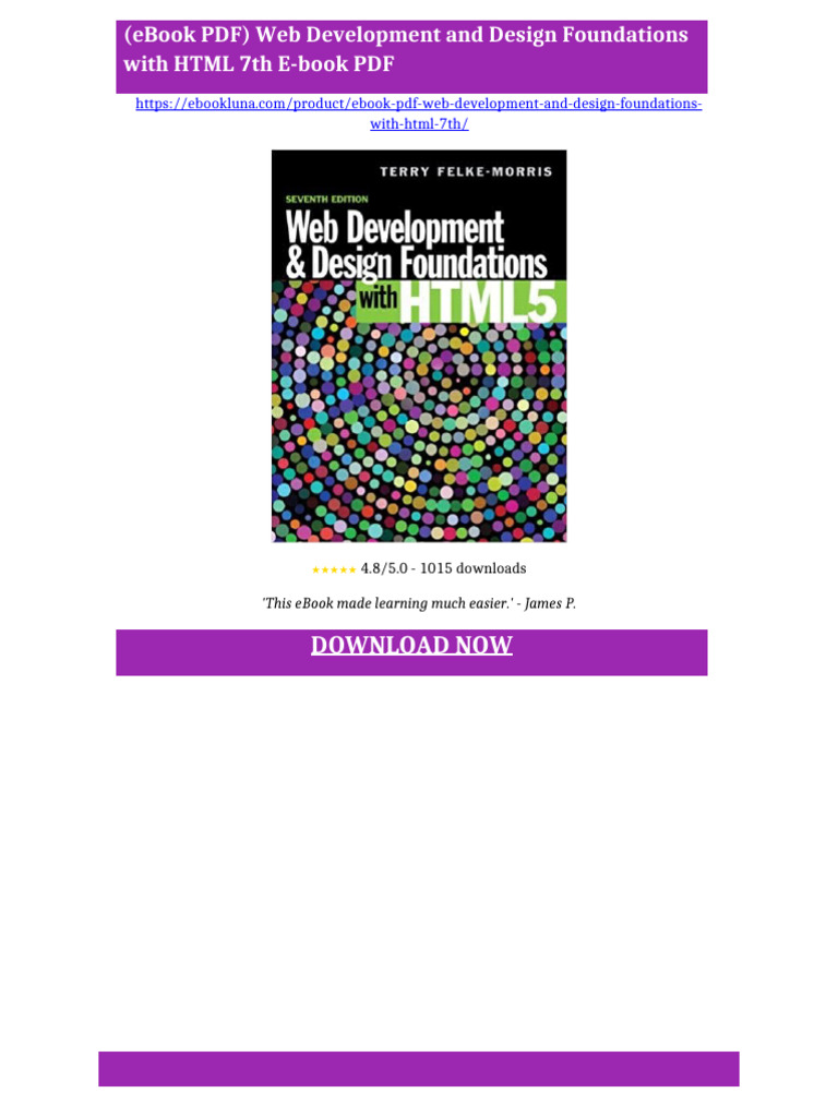 (Ebook PDF) Web Development and Design Foundations With HTML 7th Ebook ...