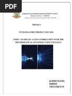 Effective Focal Length of Lens Combinations | PDF | Optics | Light