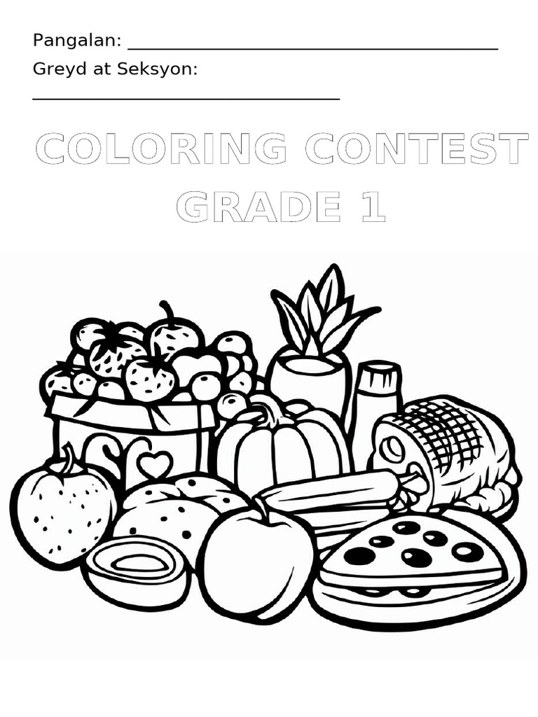 Coloring Activity Nutrition Month | PDF
