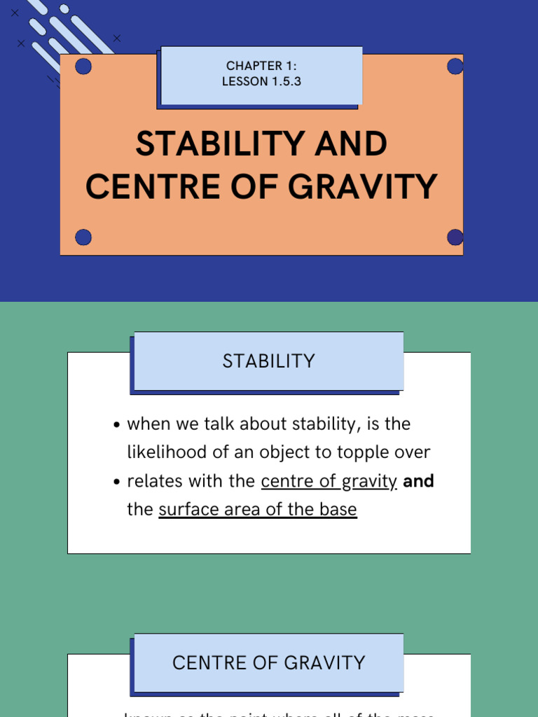 Lesson 1.5.3 Stability and Centre of Gravity | PDF