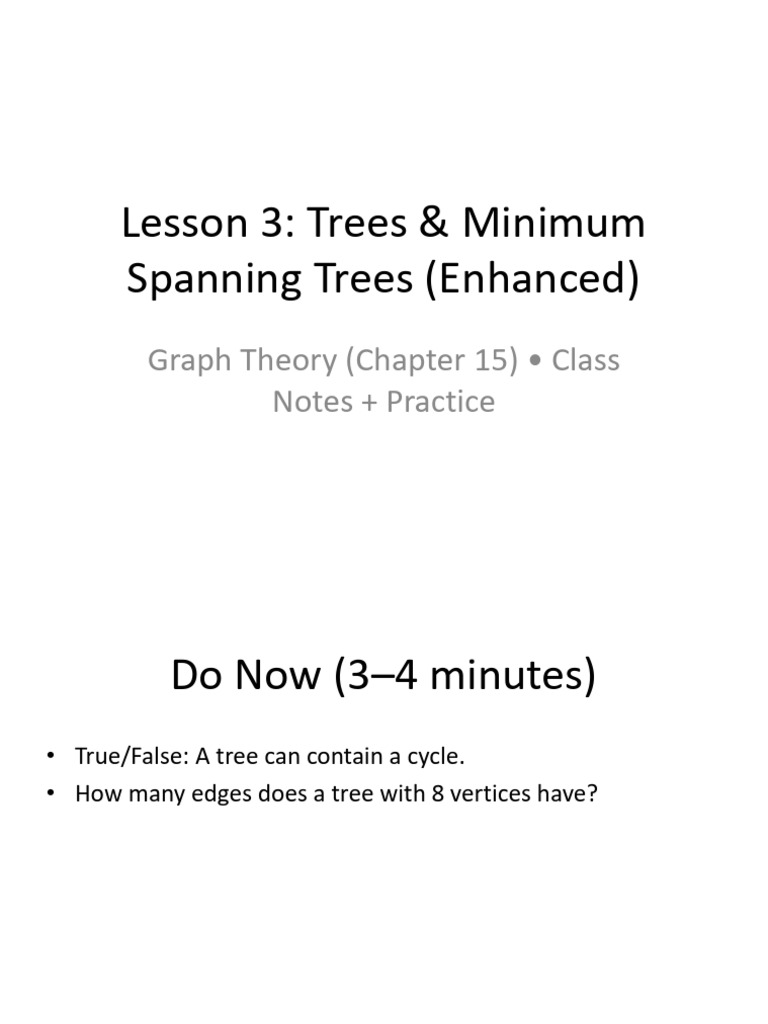 Lesson3 Trees MST Enhanced | PDF