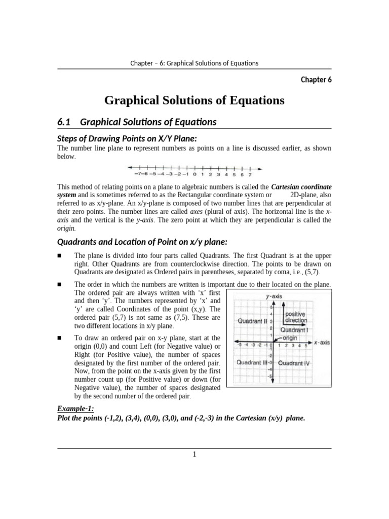 Final Checked 06 - Linear Equations Solution by Grapgh | PDF ...