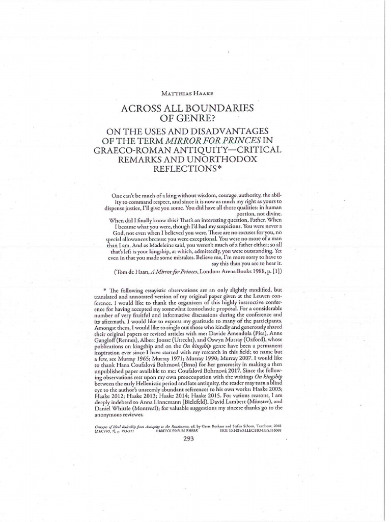 Across All Boundaries of Genre HAAKE | PDF