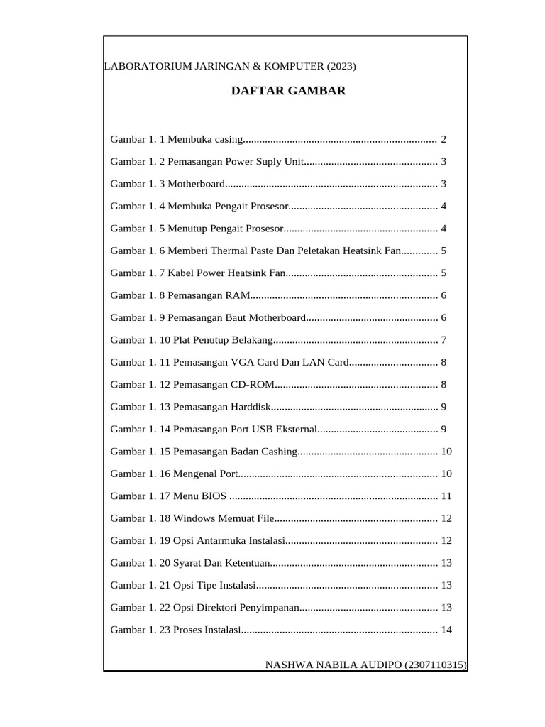 DAFTAR - GAMBAR Faldi | PDF