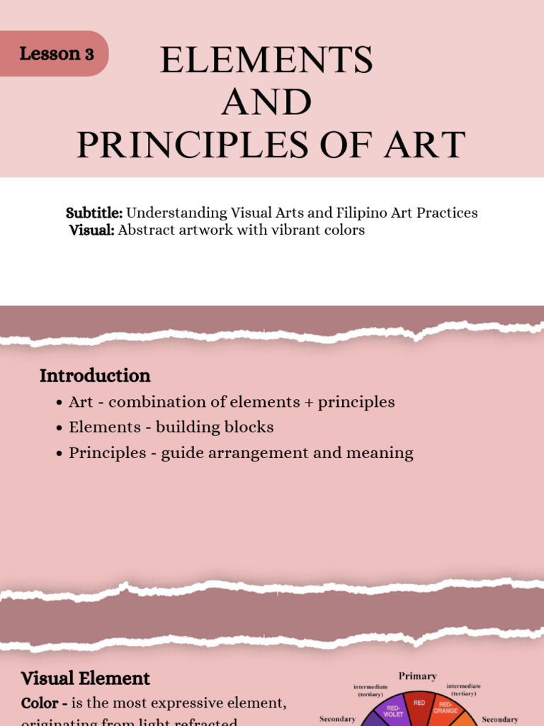 Elements and Principles of Art l3 | PDF | Color | Texture Mapping