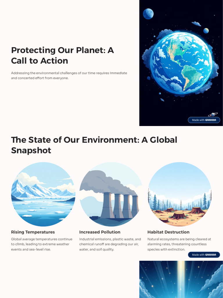 Protecting Our Planet A Call To Action | PDF | Climate Change | Air ...