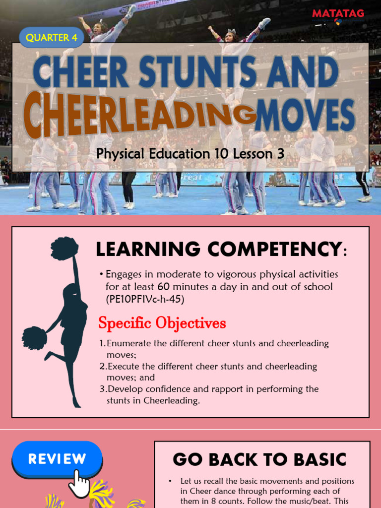PE10 Q4 PPT Lesson 3 Cheer Stunts and Cheerleading Moves | PDF | Chess ...