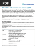 Total Knee Arthroplasty Rehab Protocol | PDF | Analgesic | Anatomical ...