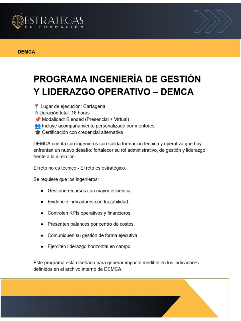 Propuesta Demca Cartagena | PDF | Planificación | Liderazgo