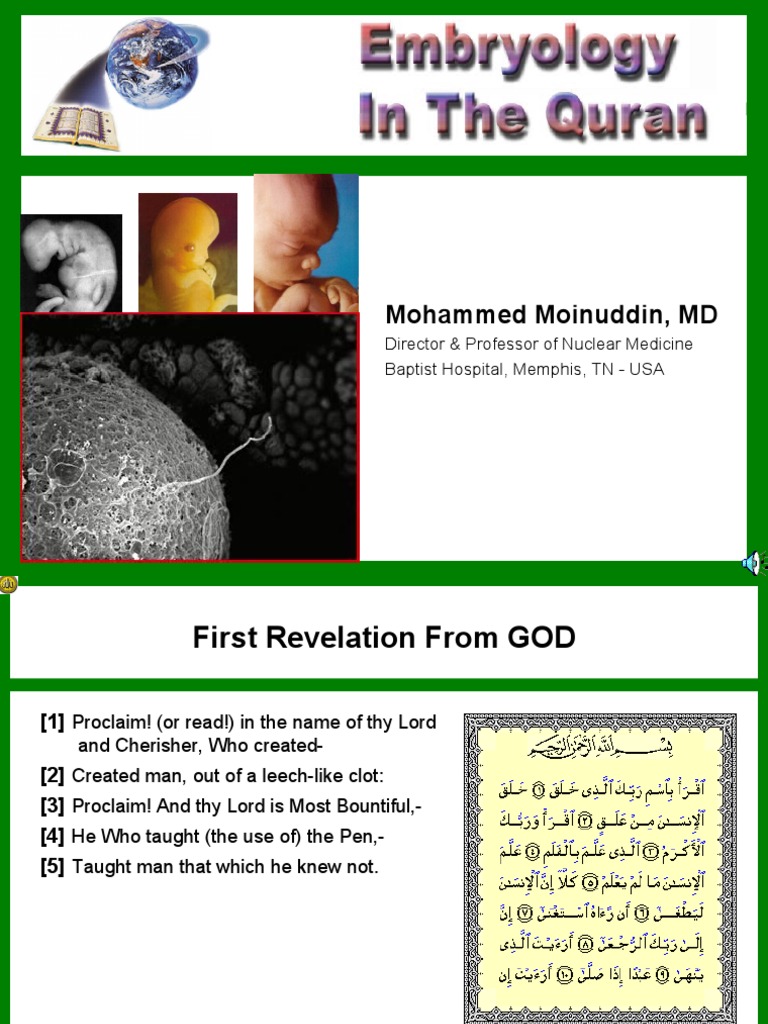 Quran and Embryology | PDF | Reproduction | Developmental Biology