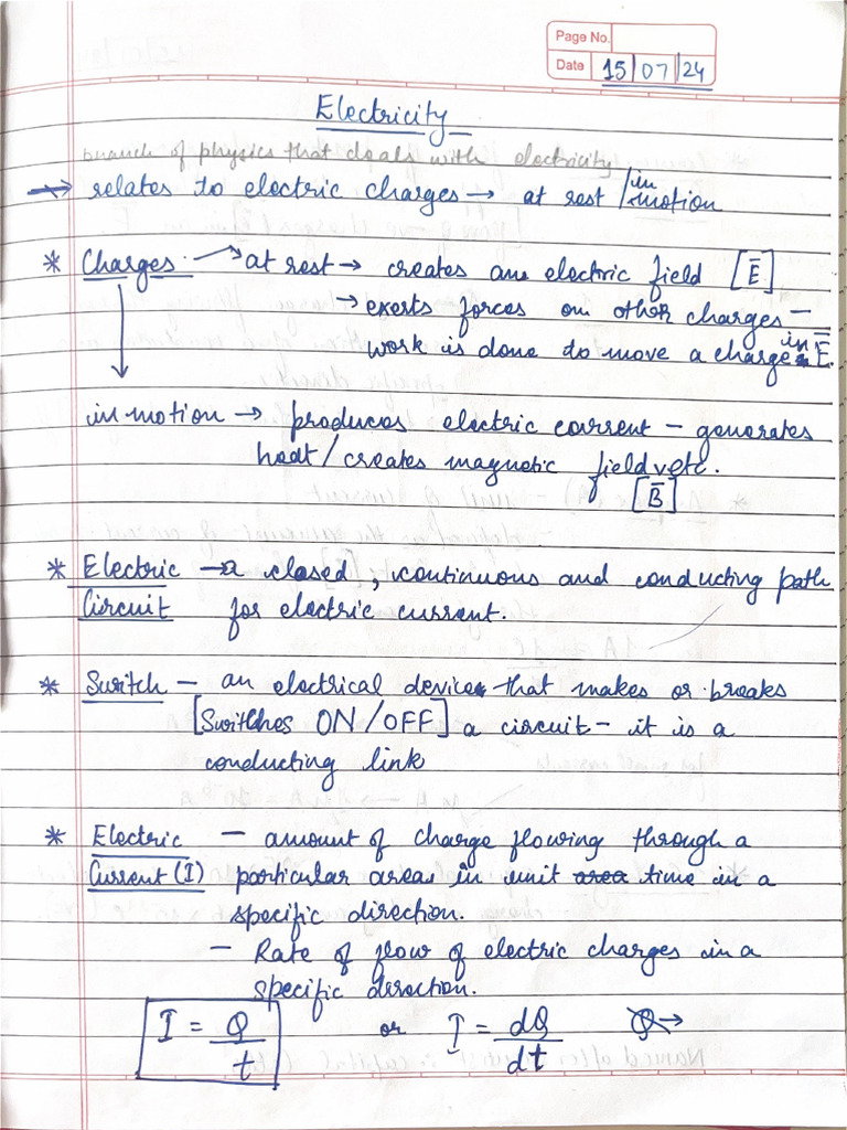 10th Electricitynotes | PDF