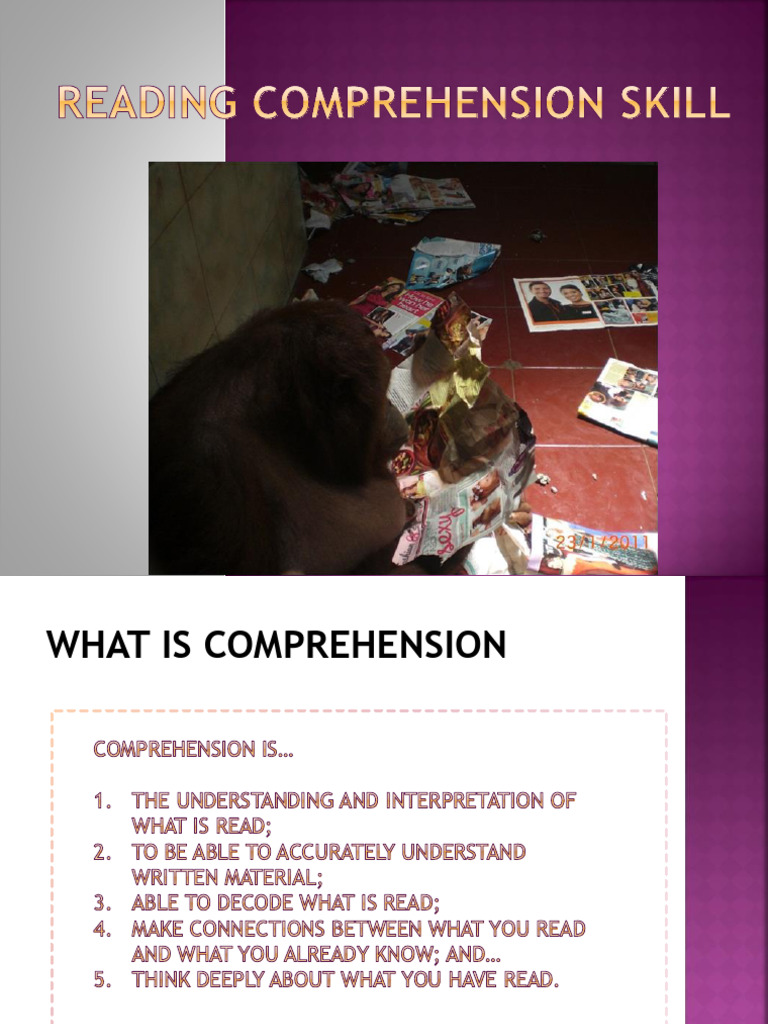 Reading Comprehension Skill | PDF