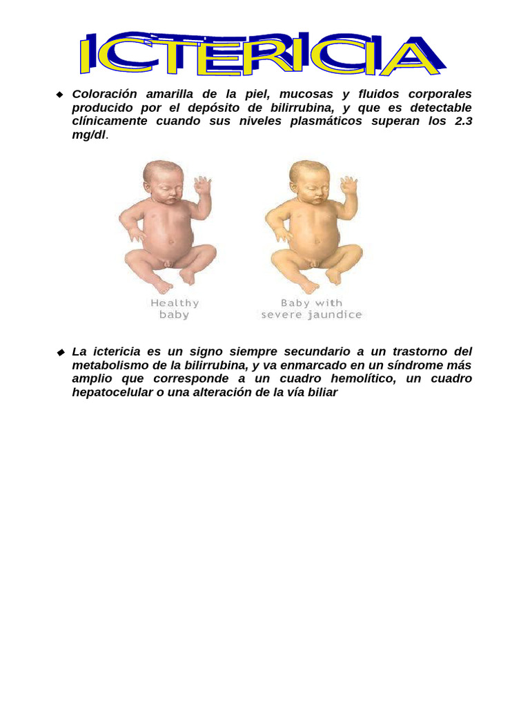 Ictericia Neonatal | PDF | Especialidades Medicas | Enfermedades y ...