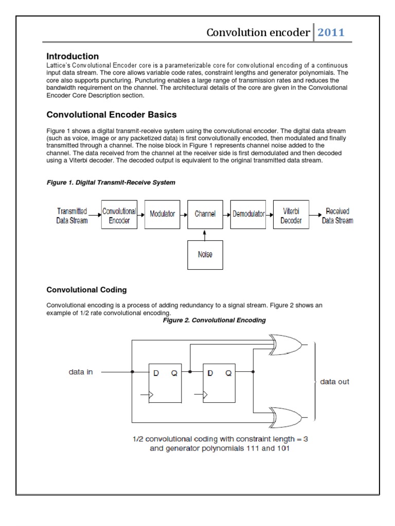 Convolution Encoder | PDF | Encodings | Algorithms