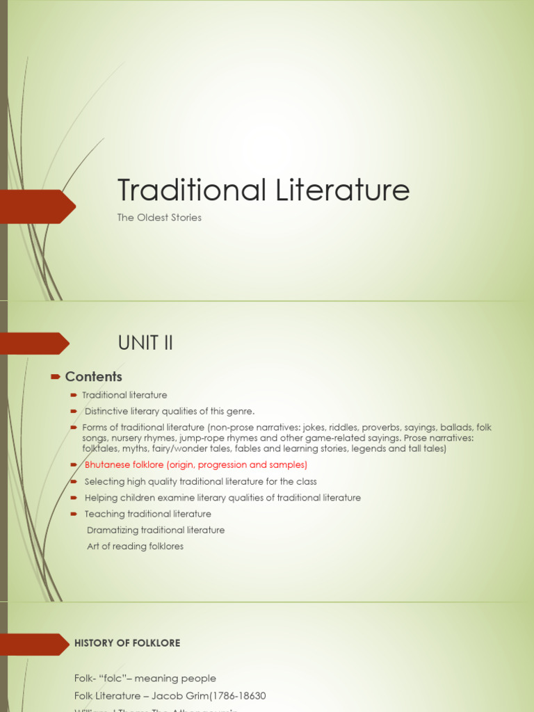 UNIT II - Traditional Lit | PDF | Fairy Tales | Greek Mythology