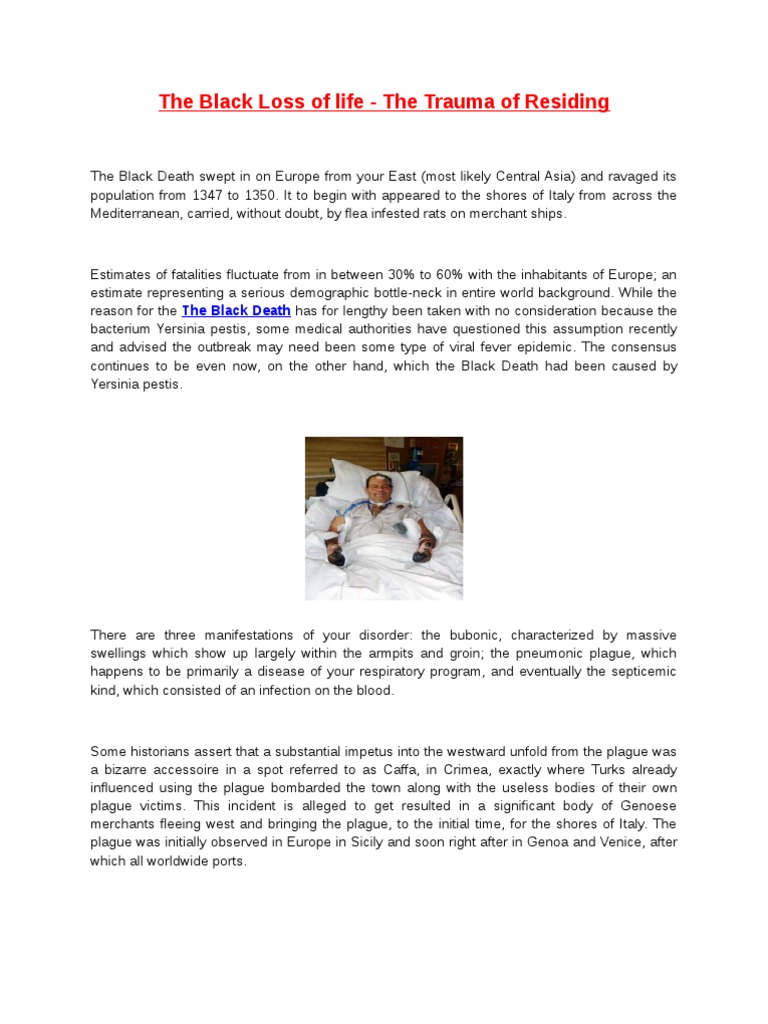 The Name of The Disease - Black Death | PDF | Plague (Disease) | Black ...