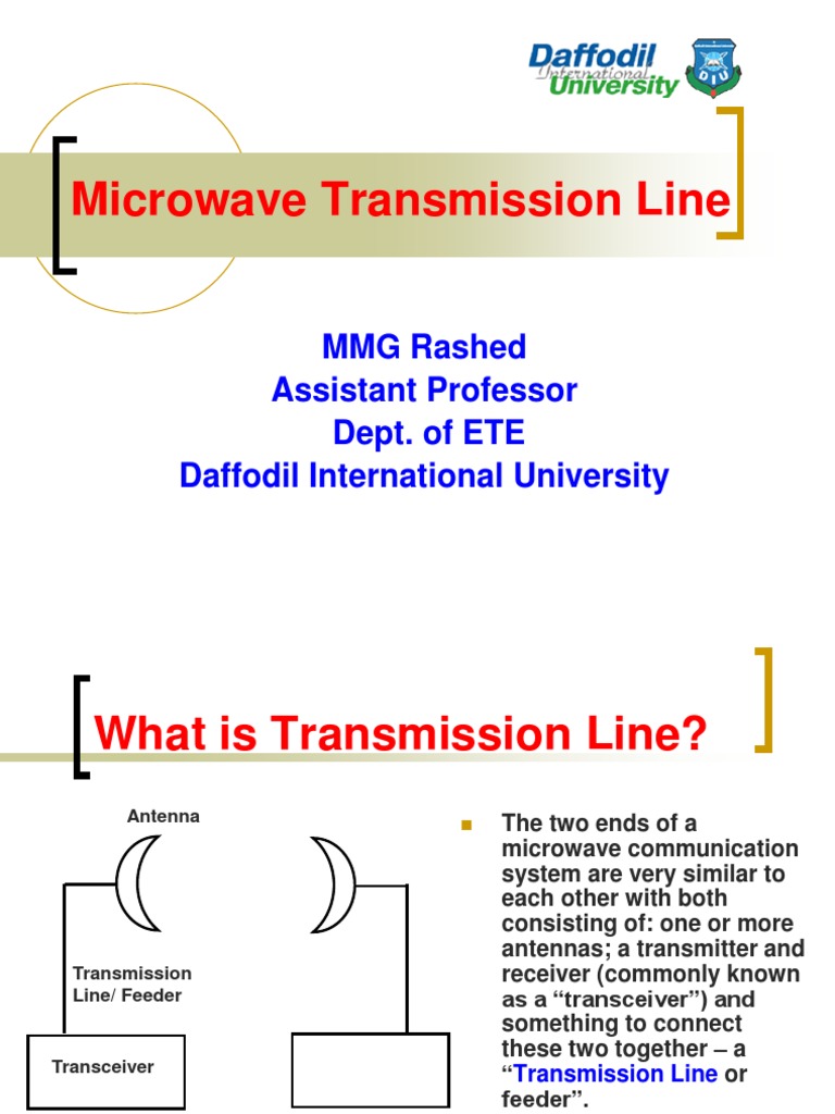 Microwave Transmission Line | PDF | Transmission Line | Electrical ...