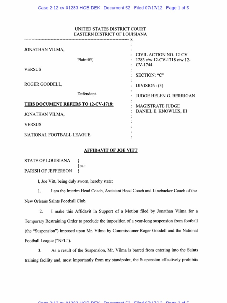 Vitt Affidavit | PDF