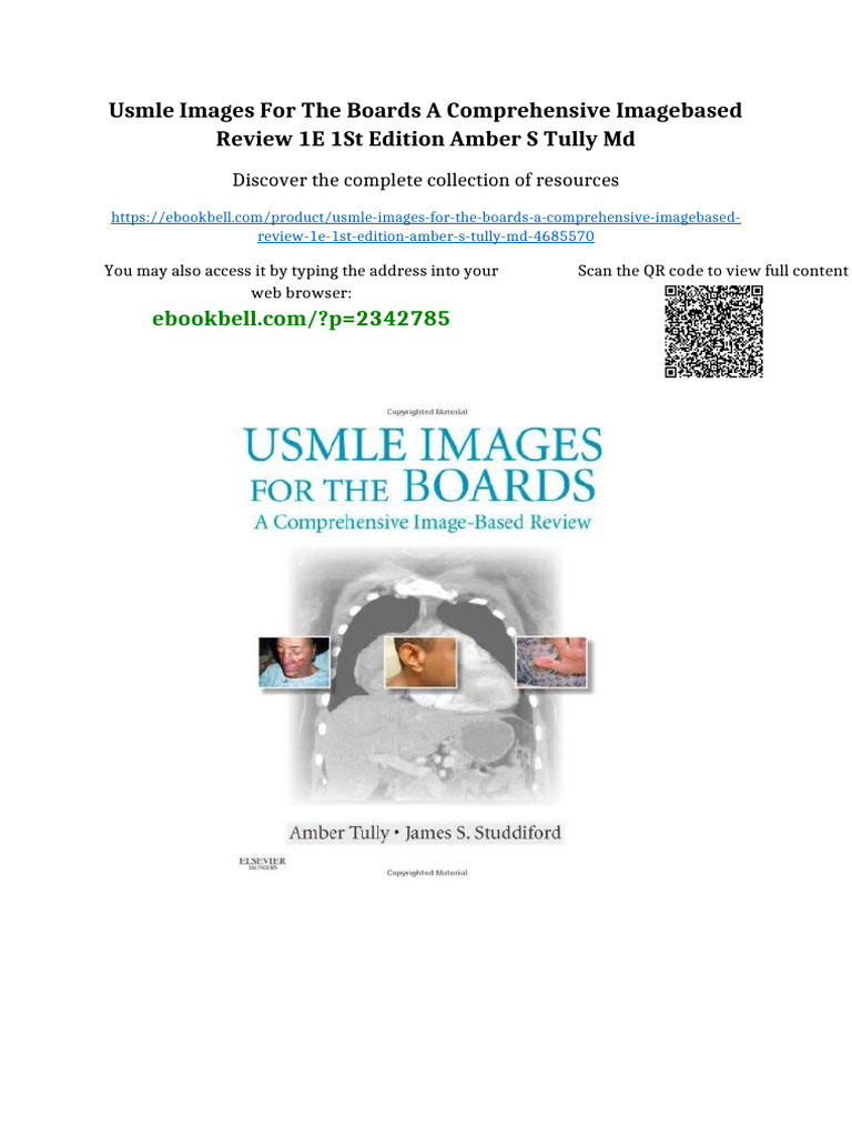 Usmle Images For The Boards A Comprehensive Imagebased Review 1e 1st ...