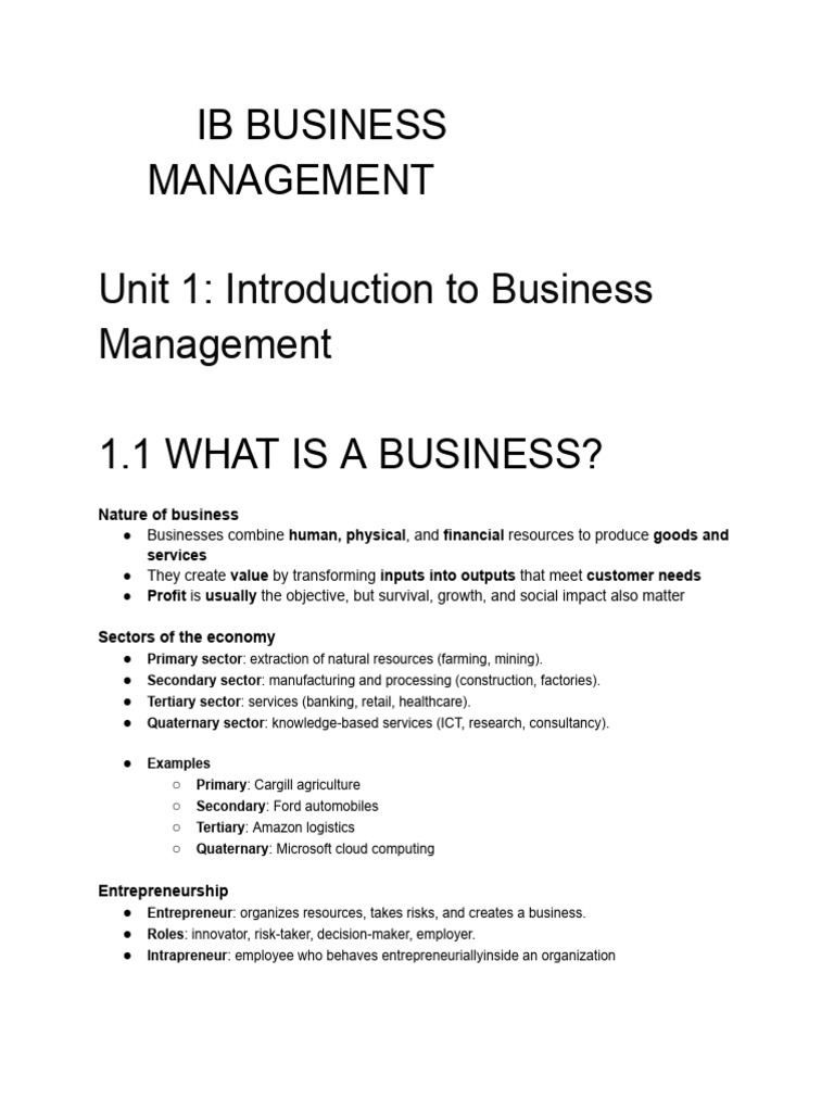 Ib Business Management 1 | PDF | Corporate Social Responsibility ...