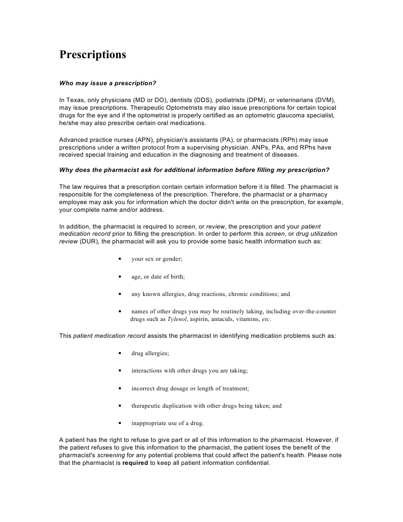 Prescriptions to Fill | Medical Prescription | Pharmacy