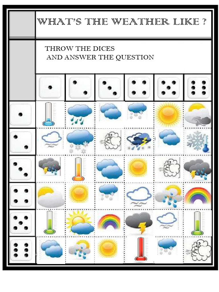 The Weather Vocab - Board Game | PDF
