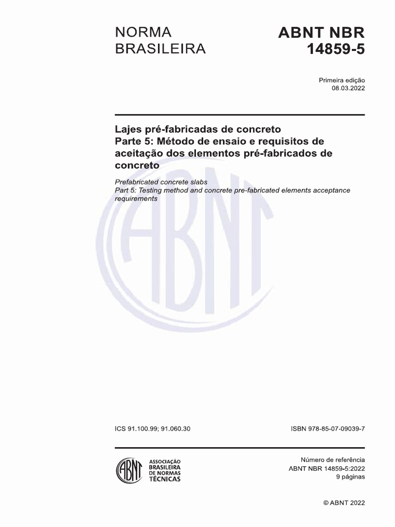 NBR - 14859 5 2022 | PDF