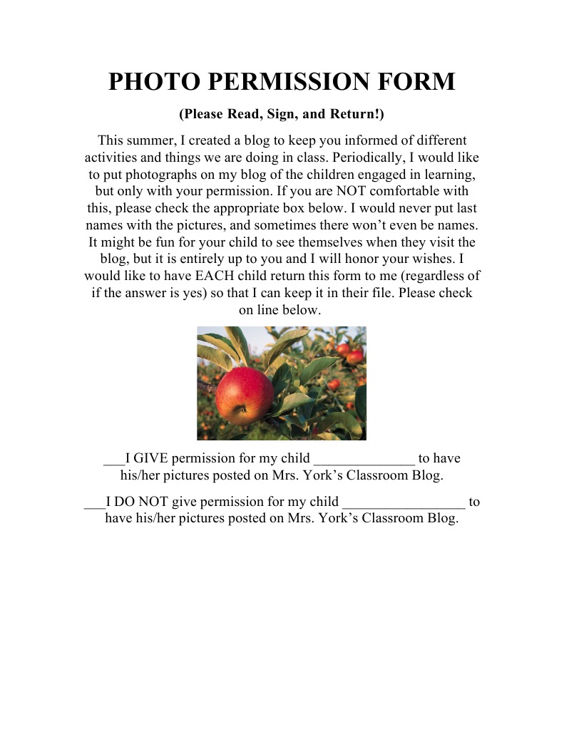 Photo Permission Form | PDF | Social Science | Self-Improvement