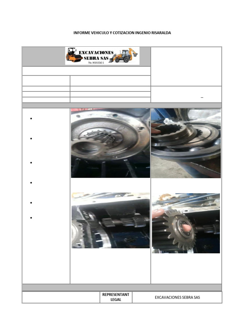 Informe Caja Vehiculo Mula Blanca (Est - 261) . | PDF