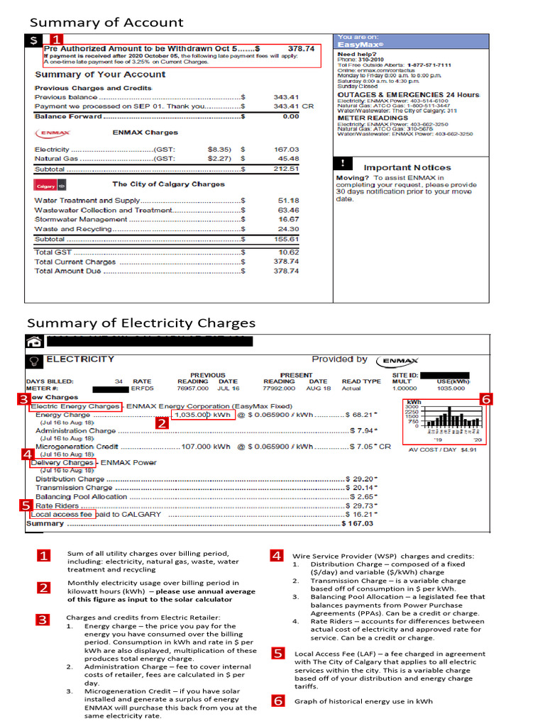 Example Electricity Bill | PDF | Credit | Finance & Money Management