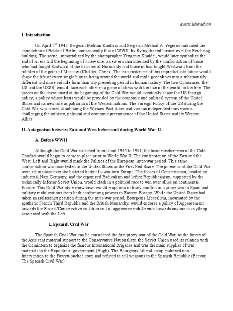 On US Foreign Policy During The Cold War | PDF | Warsaw Pact | Cold War