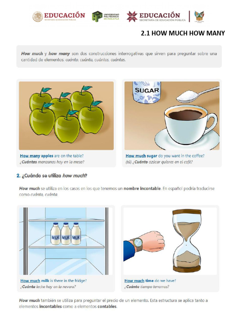 2.1 How Much How Many | PDF