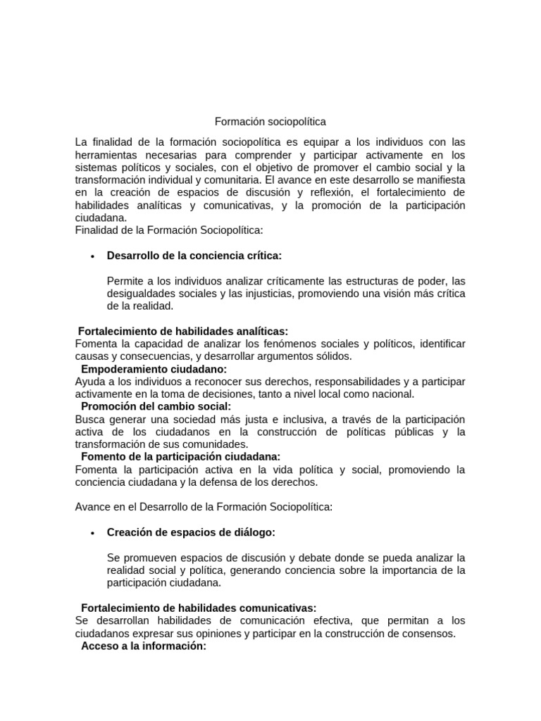 Formación sociopolítica marbelys | PDF | Participación pública | Democracia