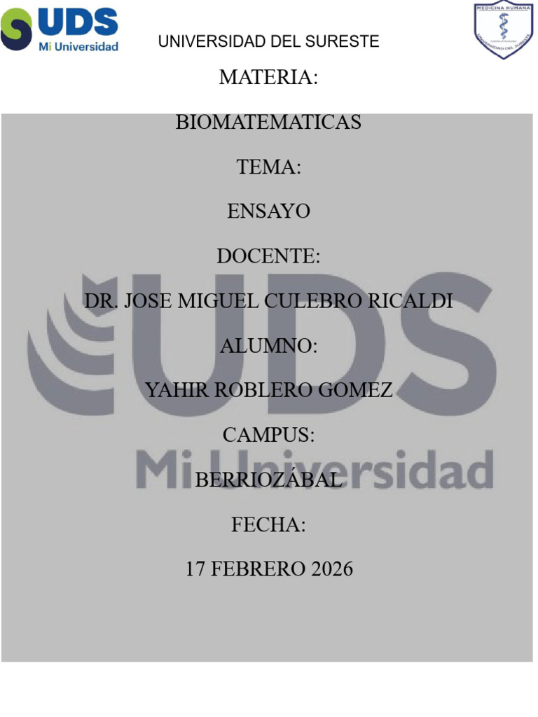 Bio Mate Matic As | PDF | Matemáticas | Medicina