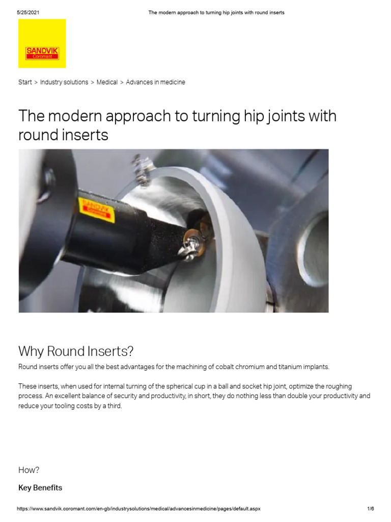 The Modern Approach To Turning Hip Joints With Round Inserts | PDF ...