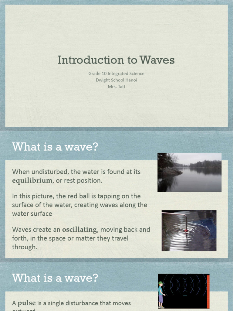 1.7 Intro To Waves | PDF | Waves | Sound