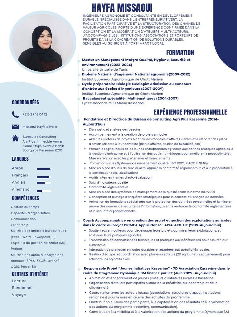 CV de Hayfa Missaoui | PDF | Sécurité des systèmes d'information | Sécurité