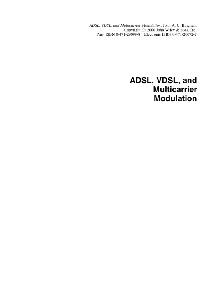 ADSL, VDSL, and Multicarrier Modulation | PDF | Asynchronous Transfer ...