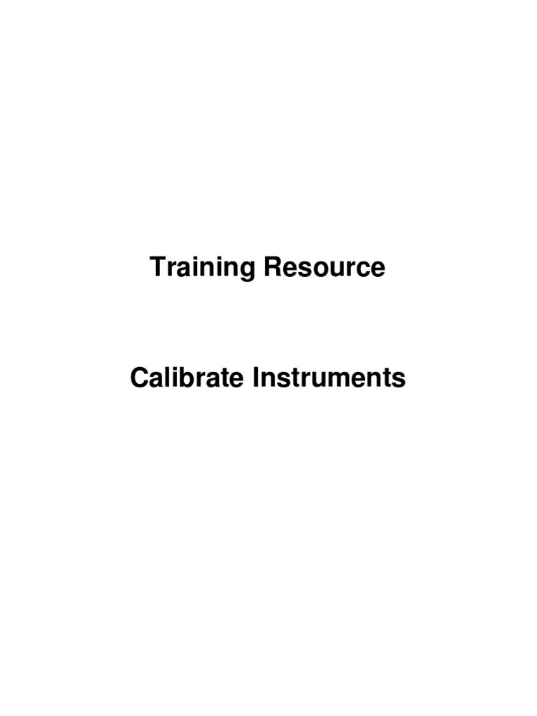 Calibrate | PDF | Thermometer | Calibration