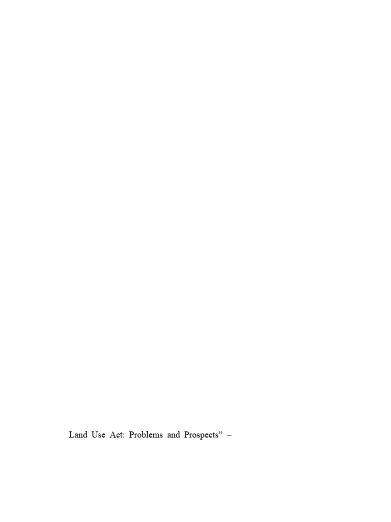 The Issue of Compensation On Revocation of Rights of Occupancy Under ...