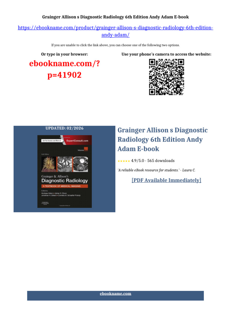 Grainger Allison S Diagnostic Radiology 6th Edition Andy Adam Ebook ...