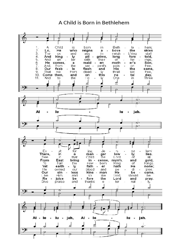 A Child Is Born in Bethlehem | PDF