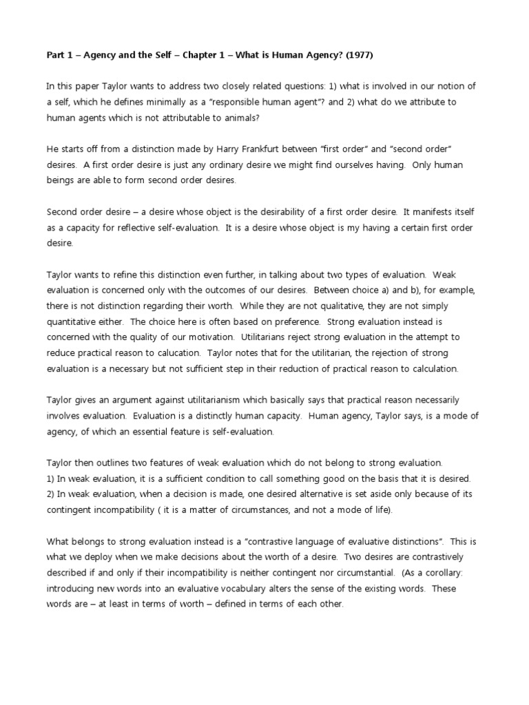 Understanding Human Agency in Sociology | PDF | Utilitarianism ...