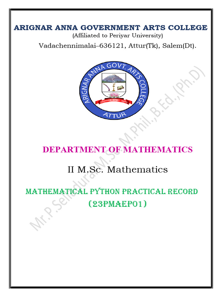 Python Practical April 2026 | PDF | Matrix (Mathematics) | Determinant