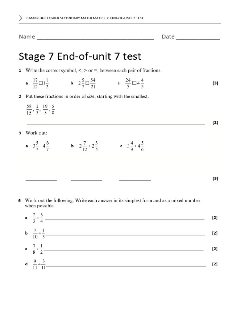 Math Unit7 | PDF
