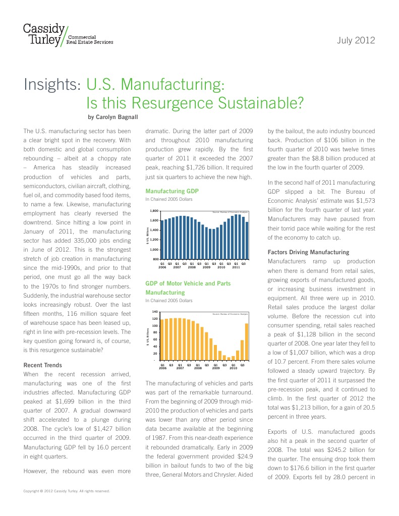 US Manufacturing White Paper | PDF