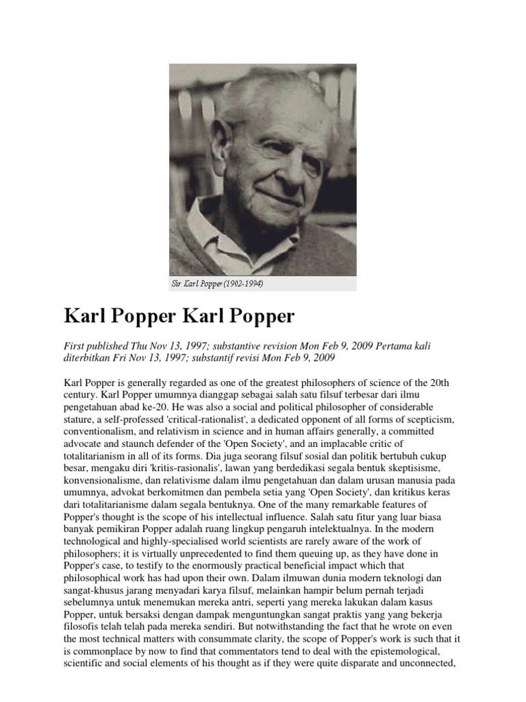 Karl Popper Karl Popper | Falsifiability | Karl Popper