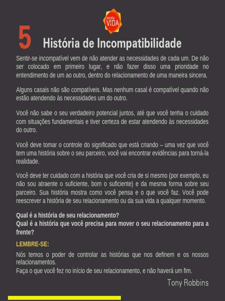 Histórias de Incompatibilidade | PDF