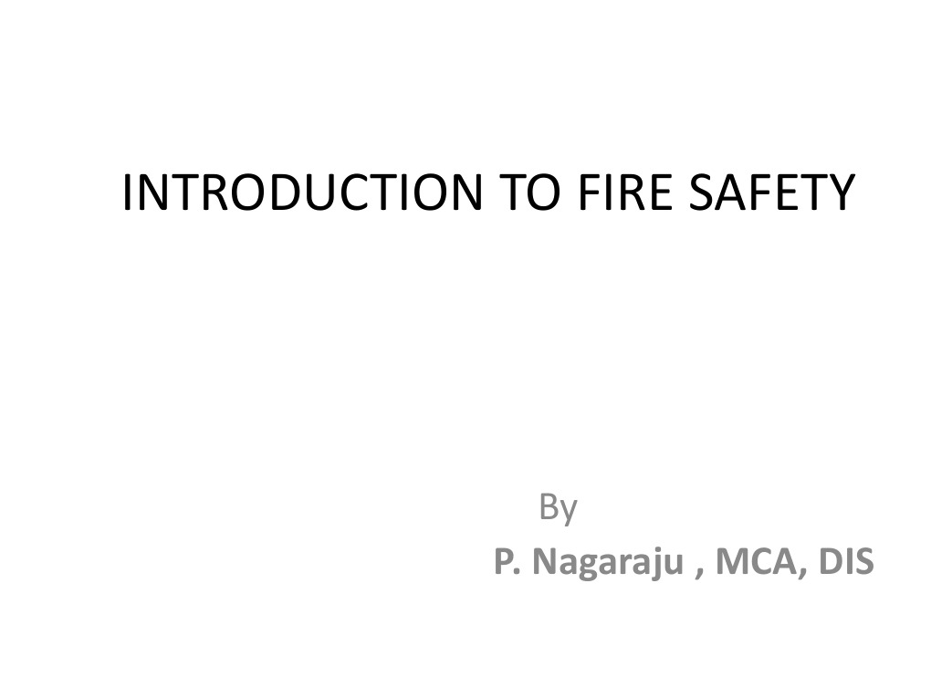 Introduction To Fire Safety | PDF