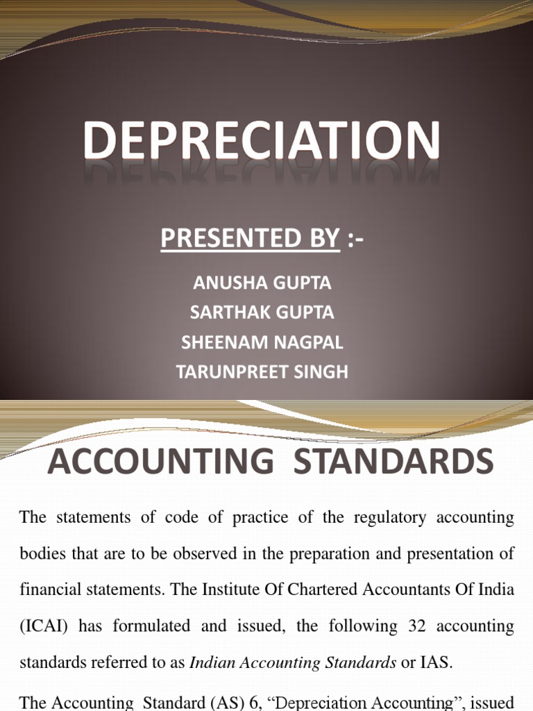 Accounting Standard 6 - Depreciation | PDF